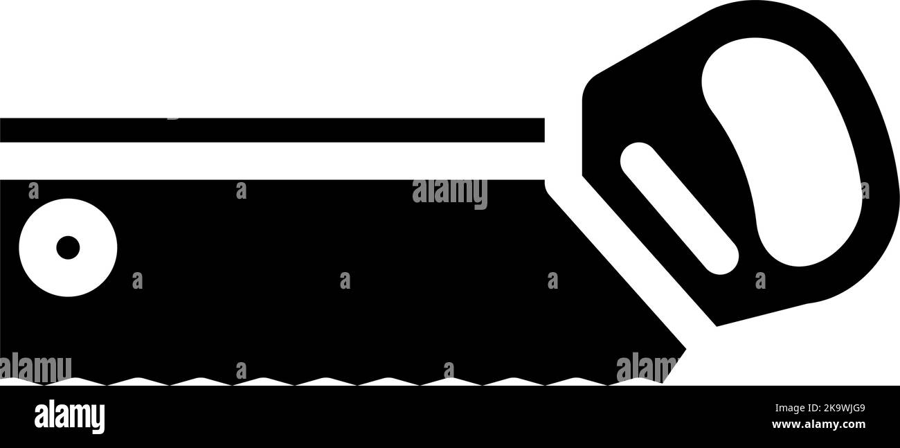 back hand saw glyph icon vector illustration Stock Vector Image & Art ...