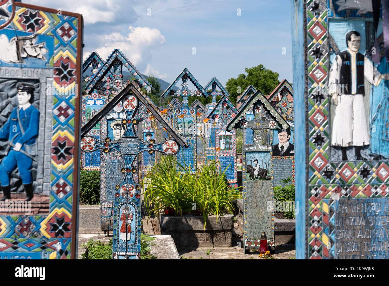 Sapanta, Romania - July 8, 2022: Merry cemetery in Sapanta village ...