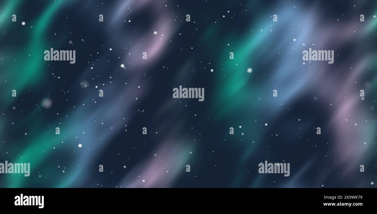 Vivid Aurora with stars on night sky extra wide seamless texture, high ...