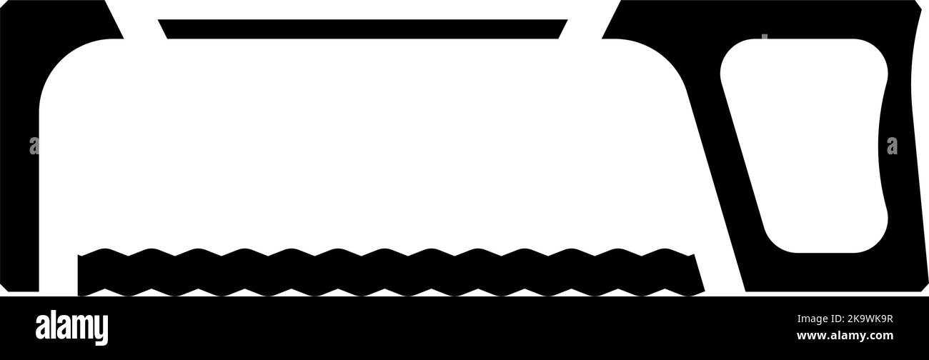 hack hand saw glyph icon vector illustration Stock Vector Image & Art ...