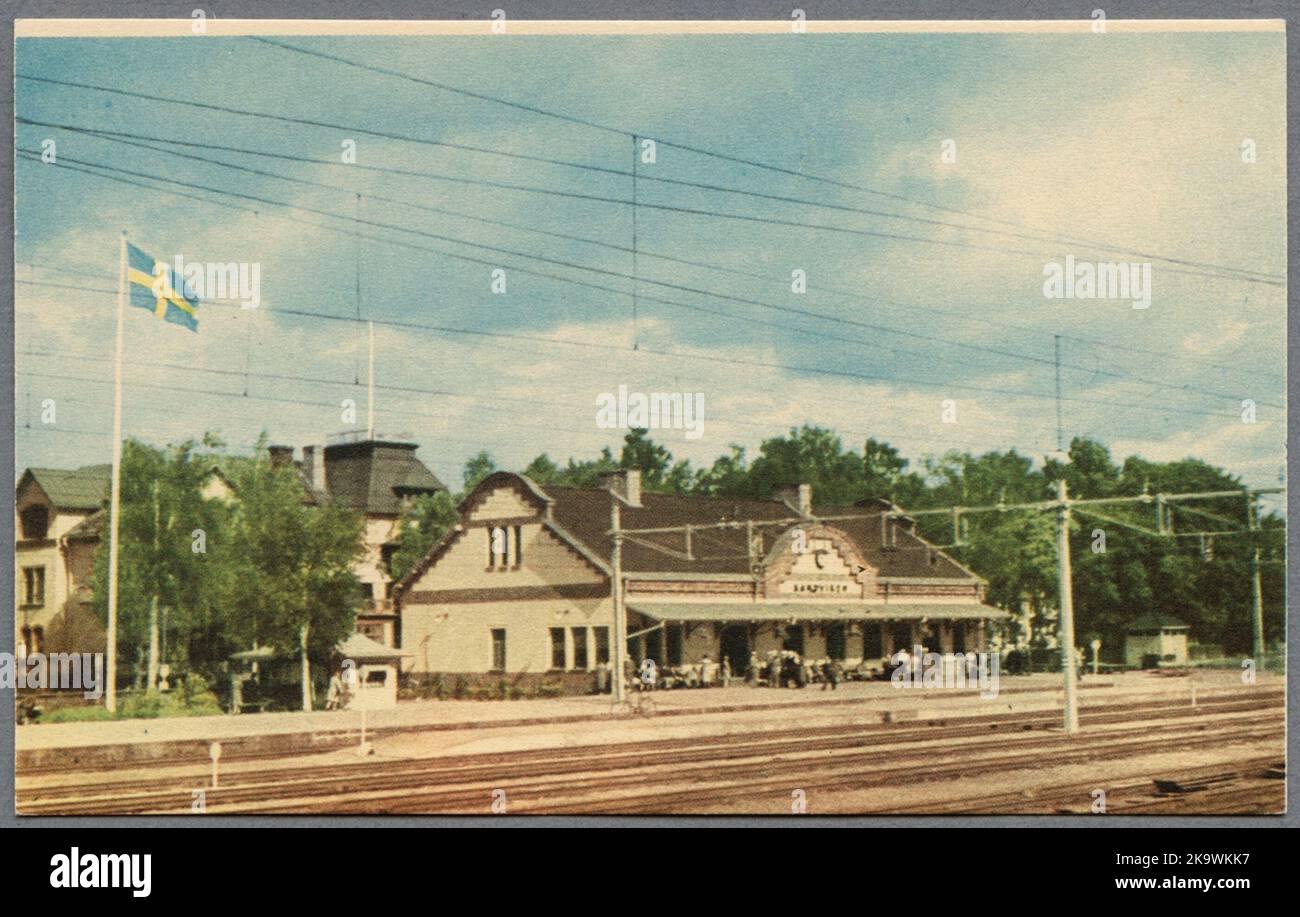 The station in Sandviken Stock Photo - Alamy