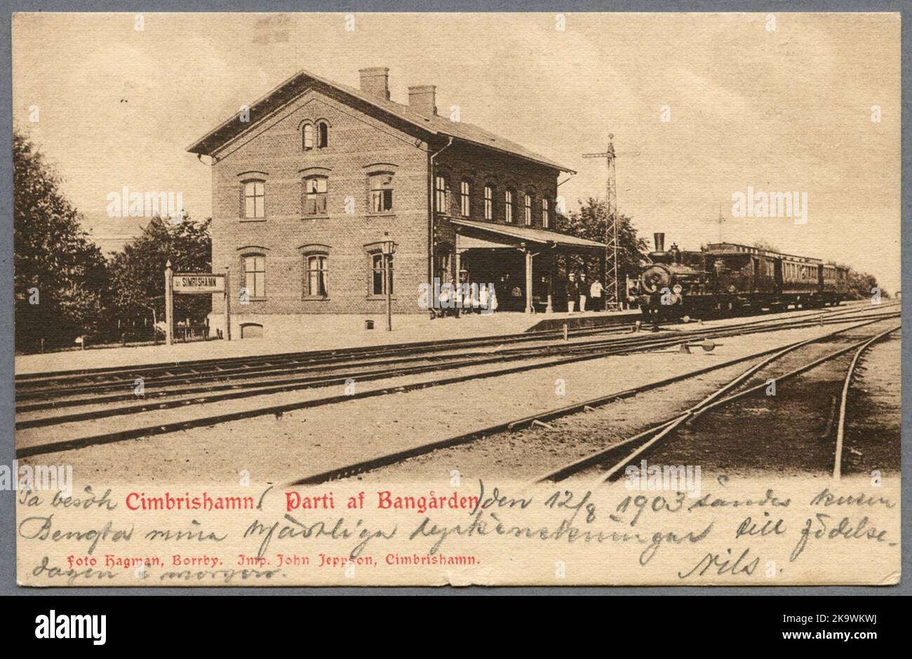 The station in Simrishamn Stock Photo - Alamy
