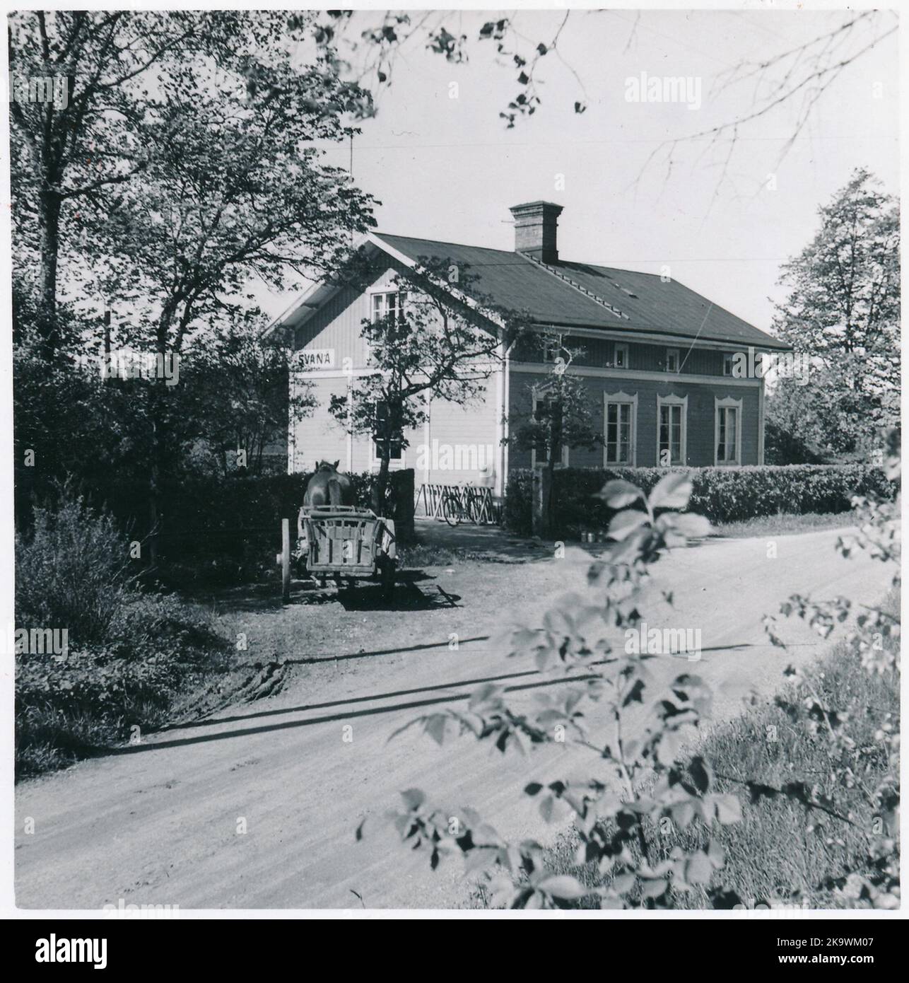 View at Svanå station Stock Photo - Alamy