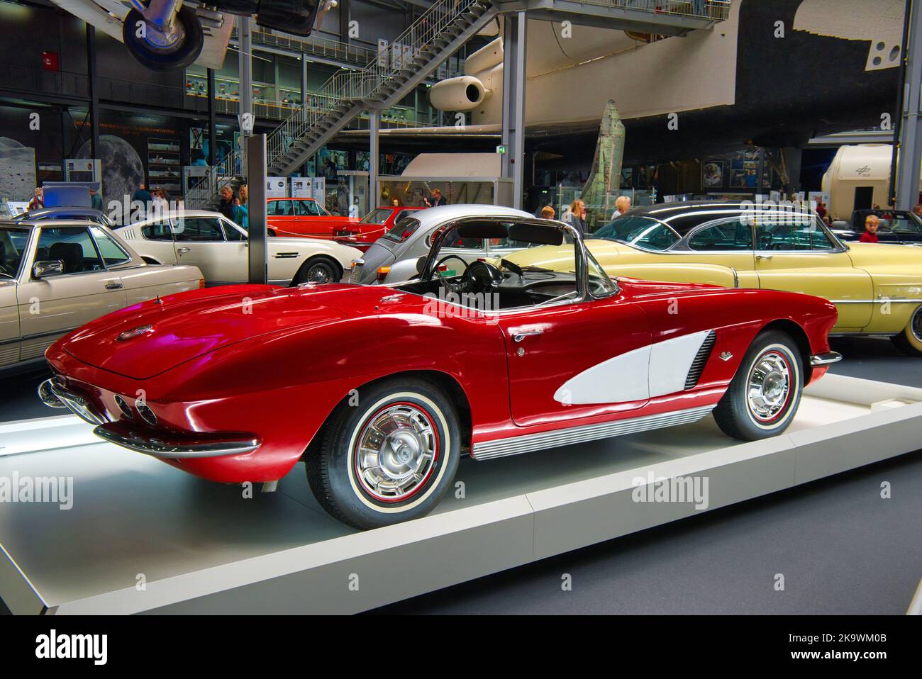SPEYER, GERMANY - OCTOBER 2022: red CHEVROLET CORVETTE C1 CONVERTIBLE ...