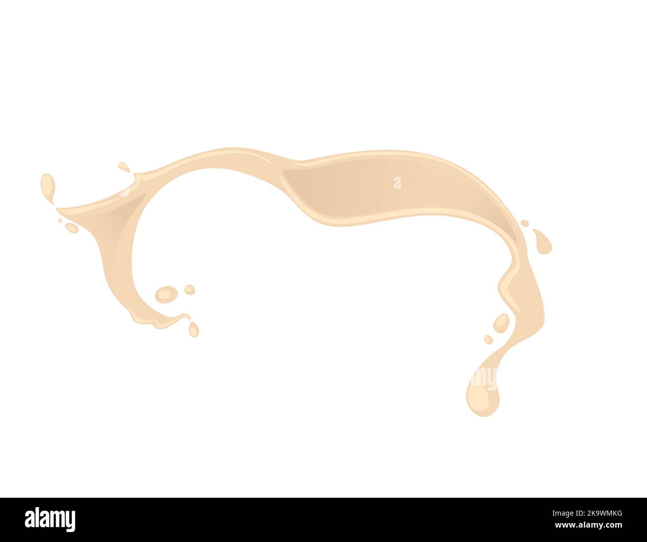 Mayonnaise sauce cream stains flowing drops vector illustration ...
