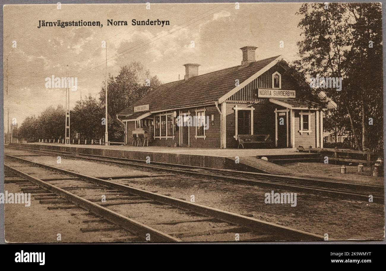 The railway station in northern Sunderbyn Stock Photo - Alamy