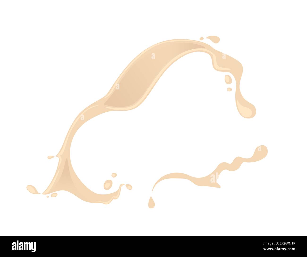 Mayonnaise sauce cream stains flowing drops vector illustration ...
