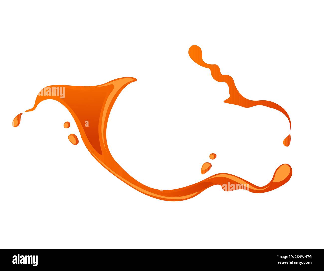 Ketchup sauce splashing stains flowing drops vector illustration ...