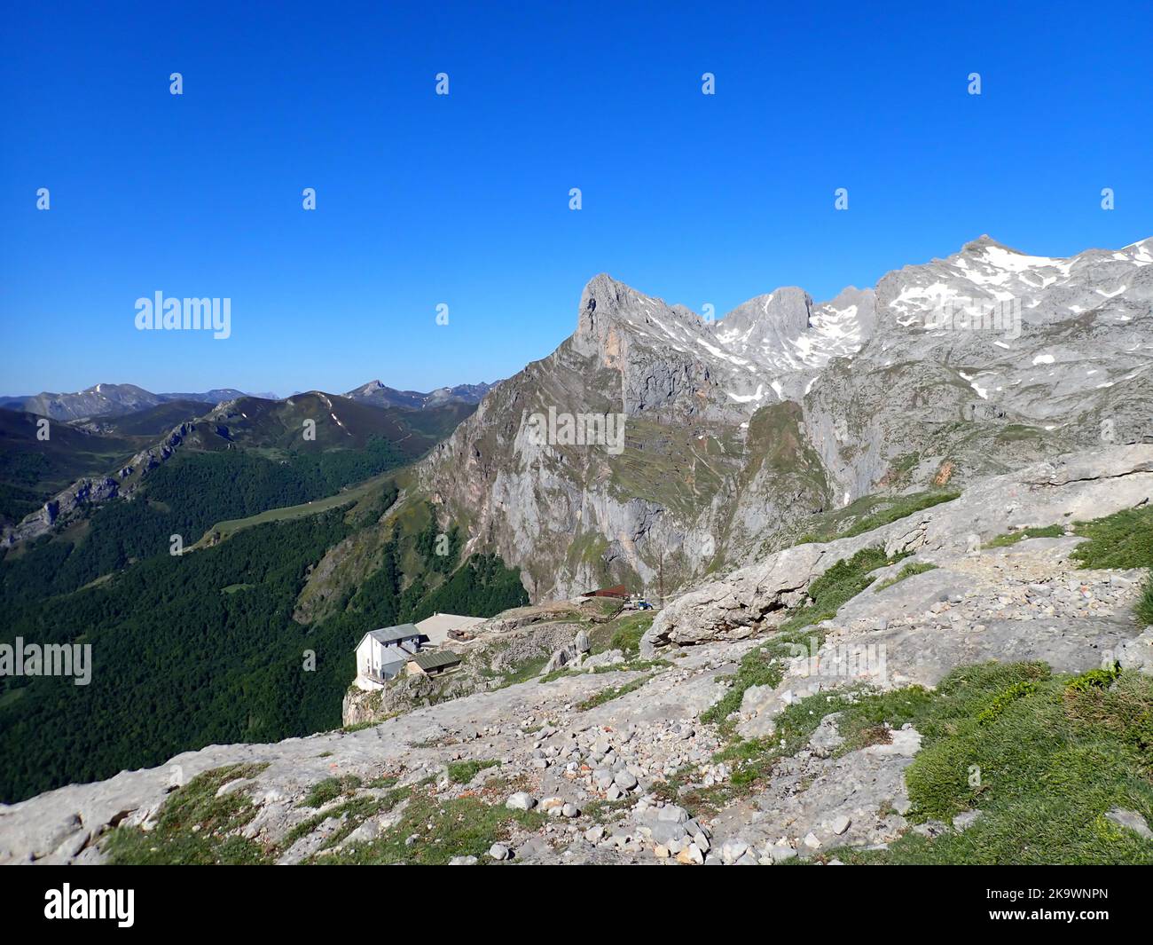 Landscape views of the Picos Mountains in northern Spain Stock Photo ...