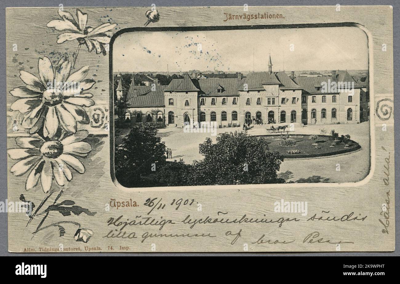 The central station house from the street side in Uppsala Stock Photo ...