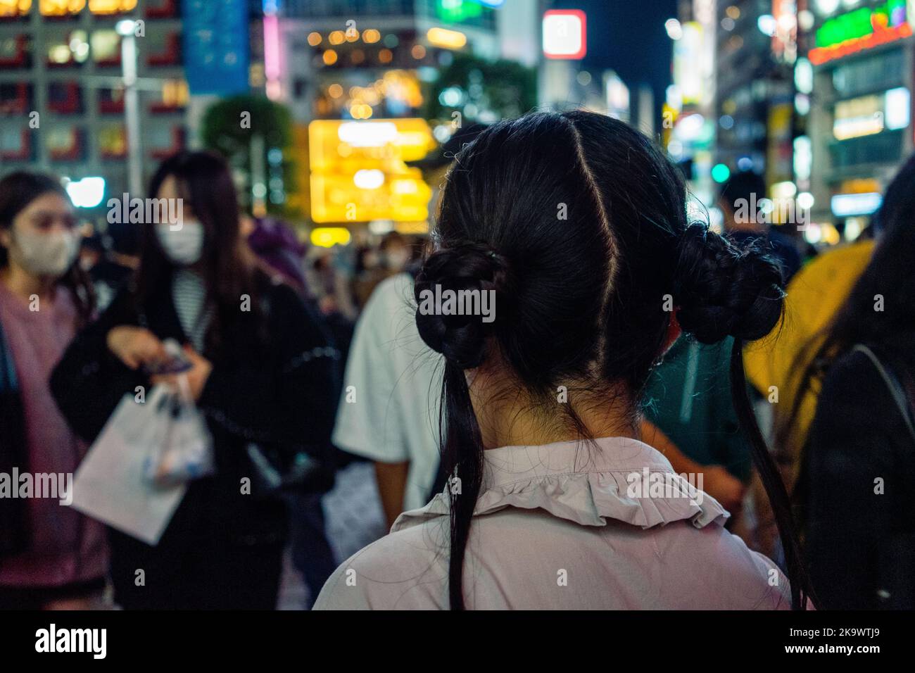 Japanese Lady at Shibuya Square in Tokyo Stock Photo - Alamy