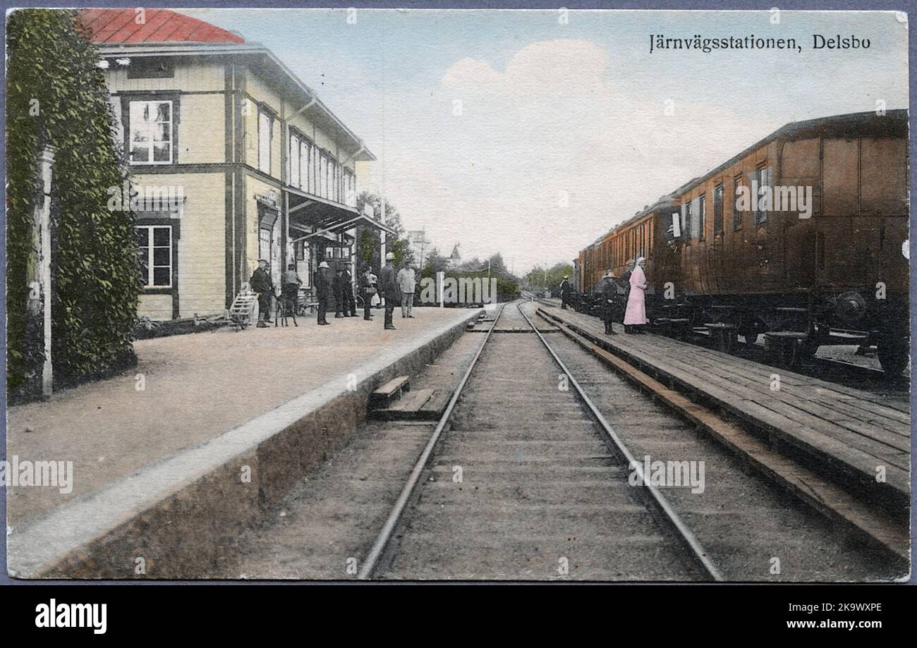 Delsbo Railway Station Stock Photo - Alamy