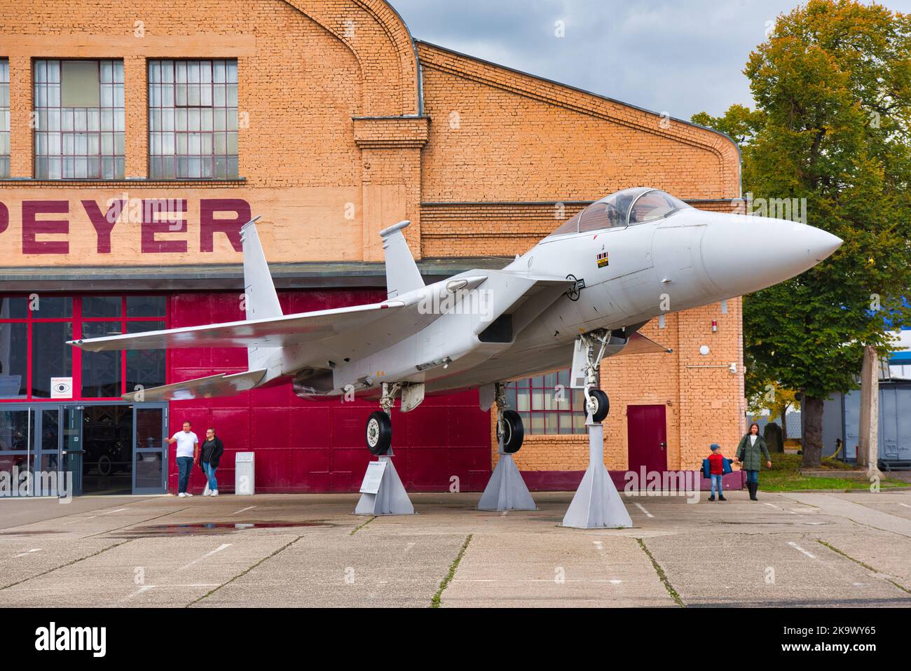 SPEYER, GERMANY - OCTOBER 2022: white USAF McDonnell Douglas F-15 Eagle ...