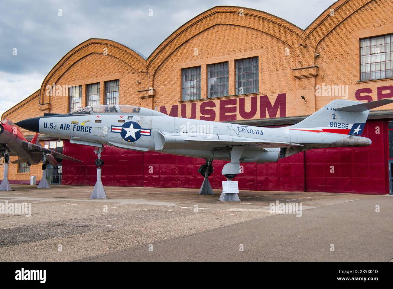 SPEYER, GERMANY - OCTOBER 2022: silver McDonnell F-101 Voodoo jet ...