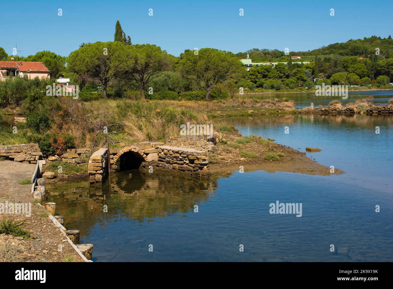Strunjan protected marine park on the coast of Slovenia in the Gulf of ...