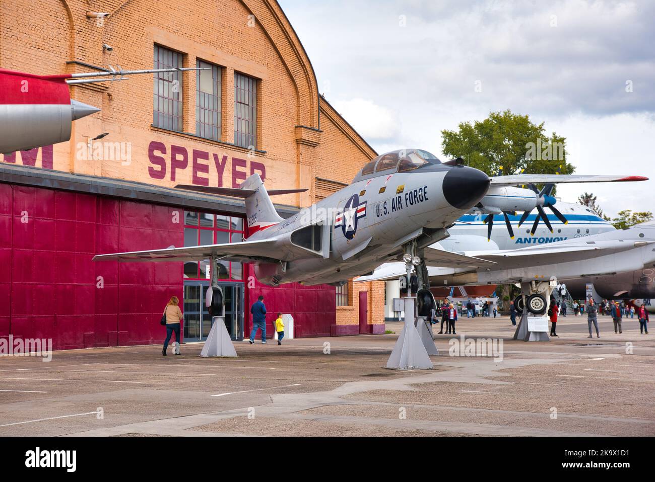 SPEYER, GERMANY - OCTOBER 2022: silver McDonnell F-101 Voodoo jet ...