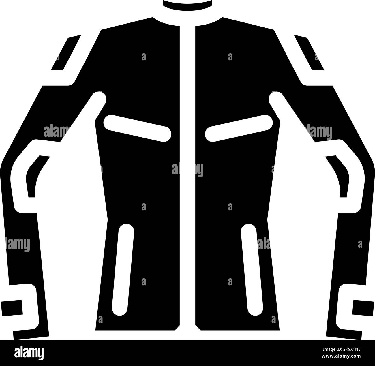 Black leather motorcycle jacket Stock Vector Images - Alamy