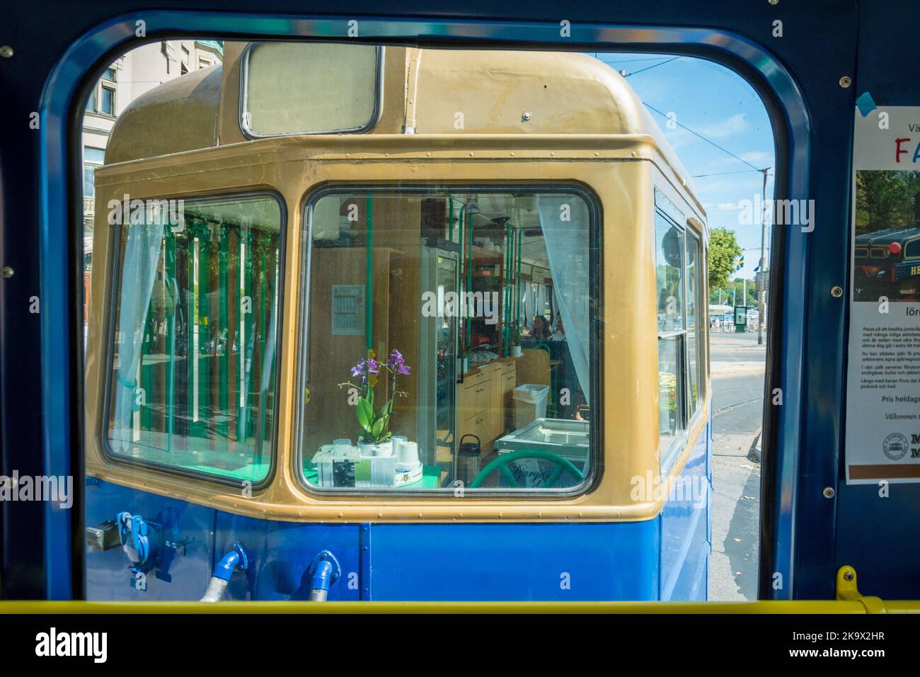 blue tram in Stockholm Sweden Stock Photo - Alamy