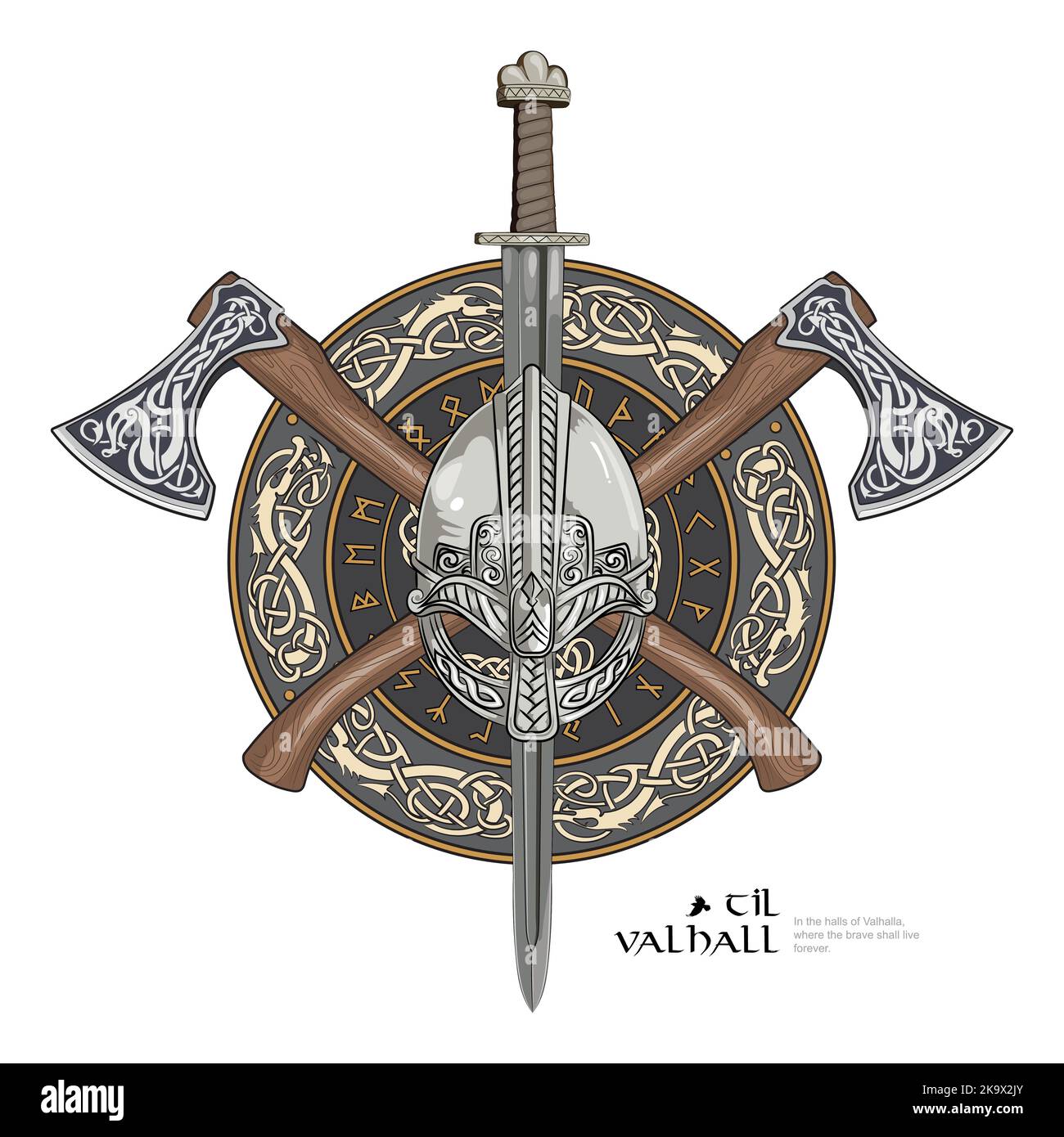 Spiral Celtic Moon Stock Vector Image & Art - Alamy