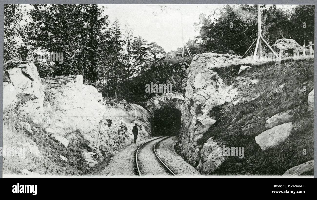 The Broback Tunnel on the line between Mjörnsjö and Anten along ...