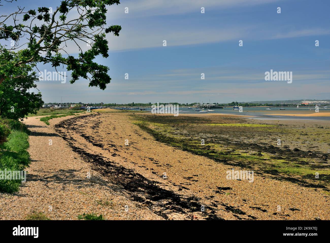 Langstone harbour at low tide, seen from Sinah Warren on Hayling Island Stock Photo - Alamy
