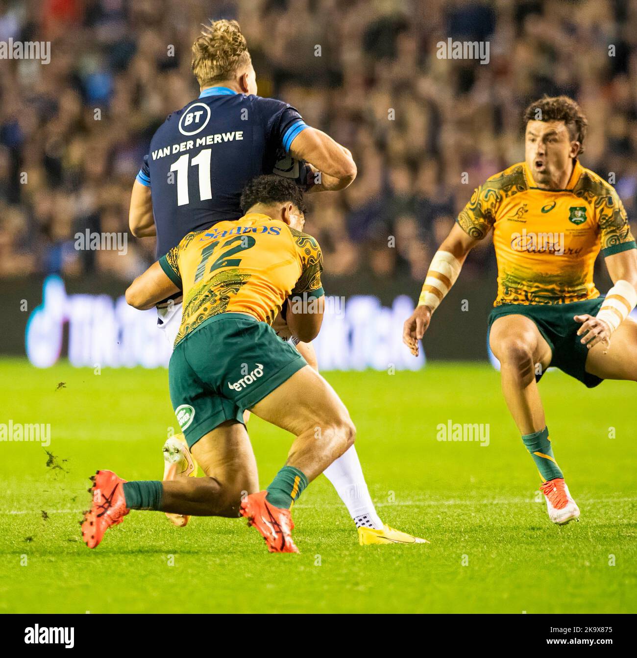 Scotland October 29th : Hunter Paisami of Australia brings down Duhan ...