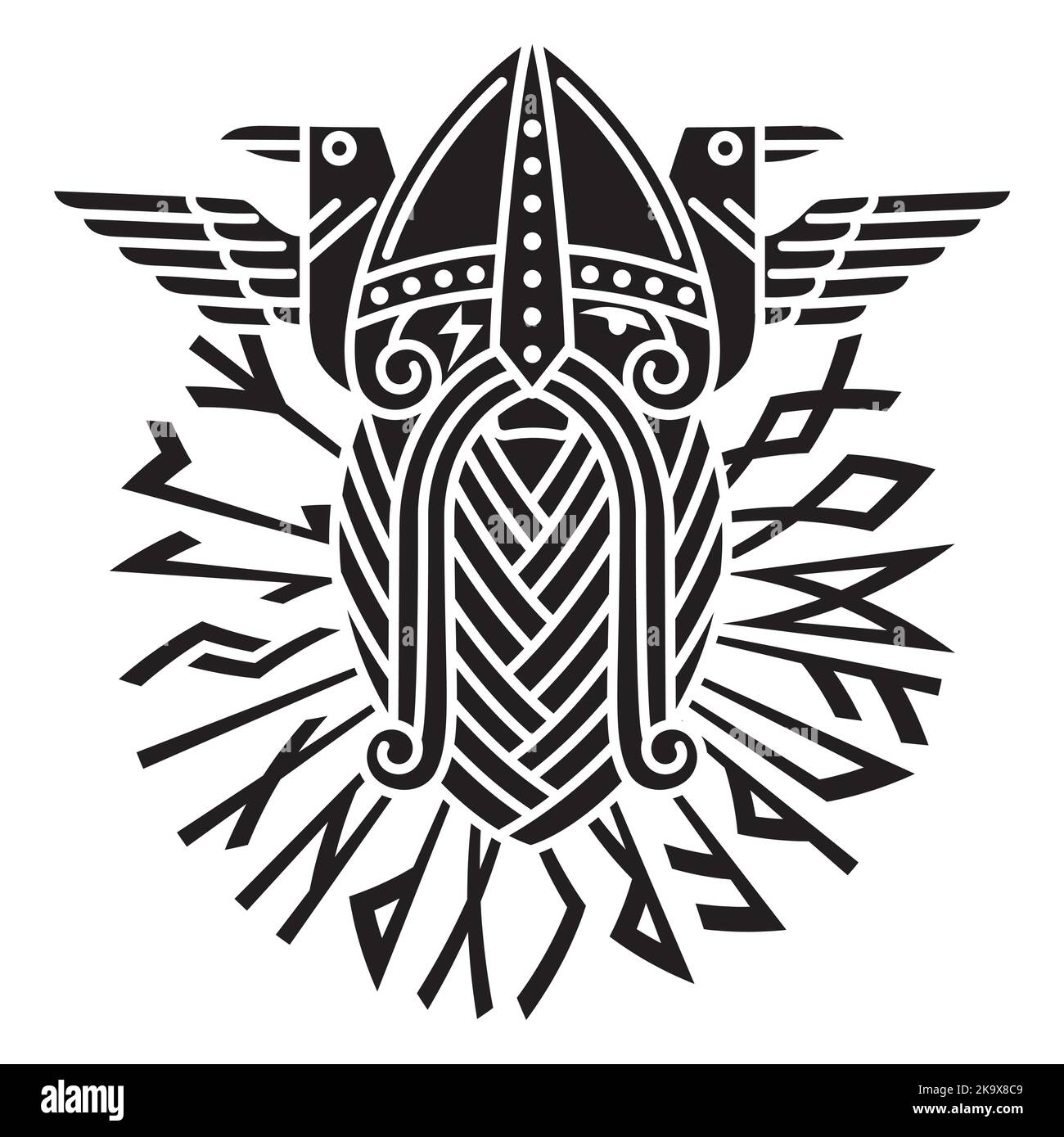 Norse mythology vector vectors hi-res stock photography and images - Alamy