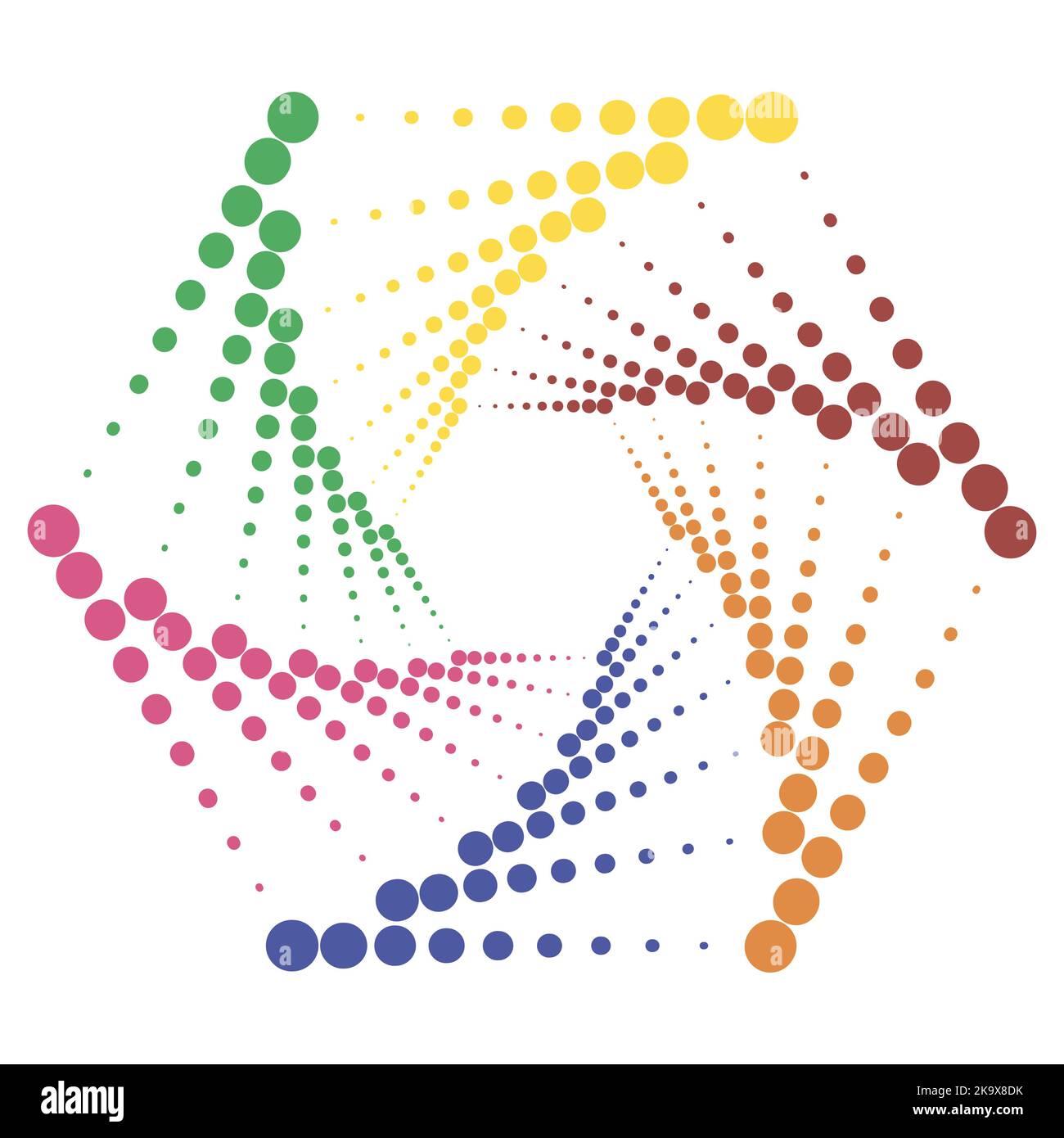 Circle Dotted Colorful Icon Isolated on White Background Stock Photo ...