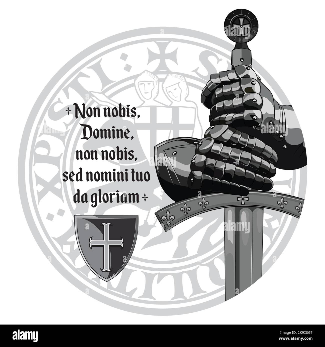 Knight templar seal isolated hi-res stock photography and images - Alamy