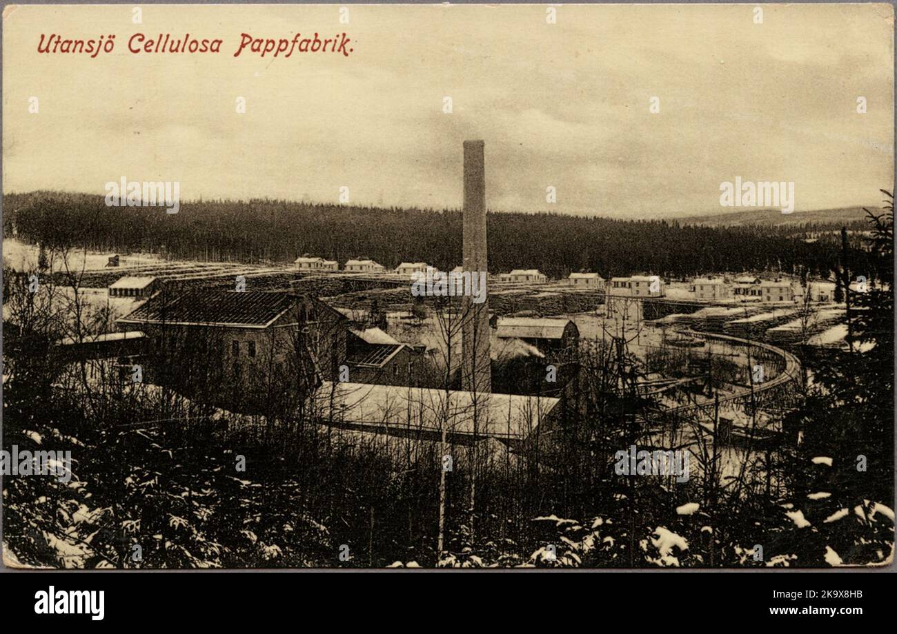 Utansjö cellulose cardboard factory Stock Photo - Alamy