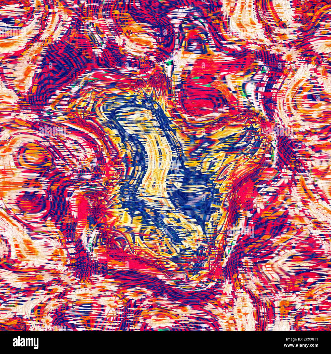 Vibrant pink distortion pattern. Bright colorful kitsch wallpaper for ...