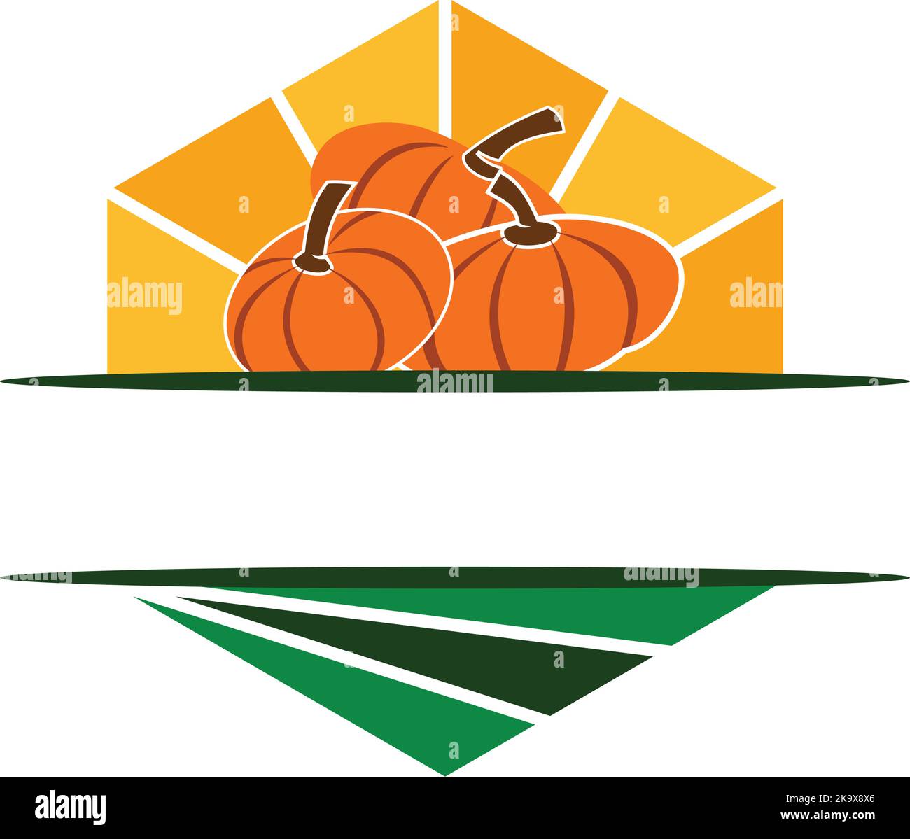 pumpkin farming logo Icon Illustration Brand Identity Stock Vector ...
