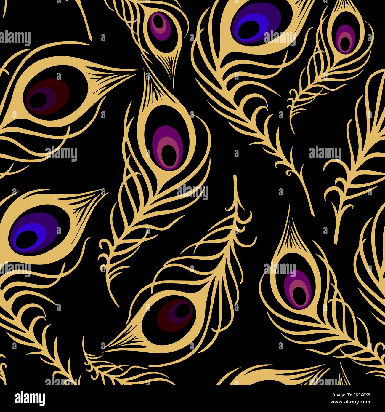bright seamless pattern of blue-violet and black-and-white butterflies ...
