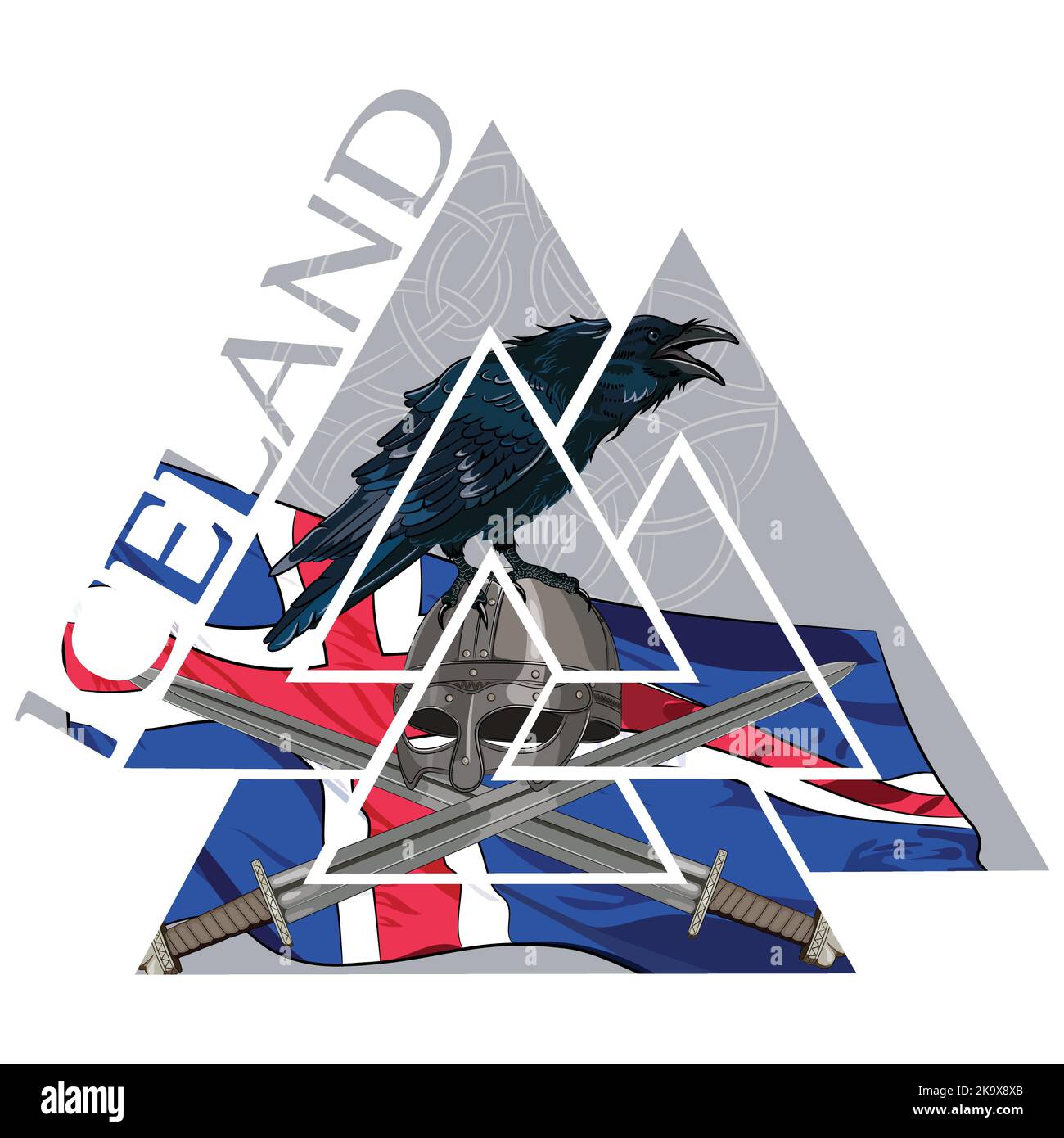 Raven banner viking Stock Vector Images - Alamy
