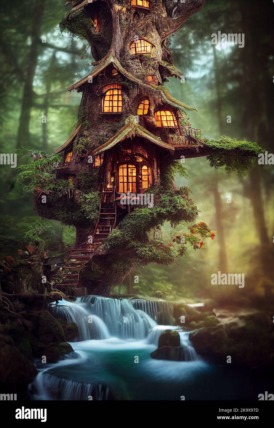 Fairy tale woods illustration hi-res stock photography and images - Alamy