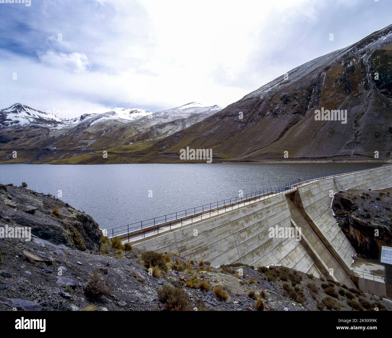 Bolivia.La Paz city.Water reservoir in the north of La Paz Stock Photo ...