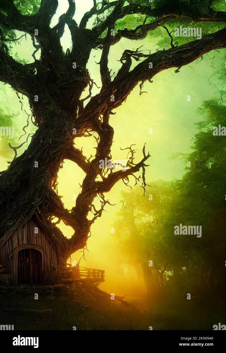 Fairy tale illustration witch hi-res stock photography and images - Alamy