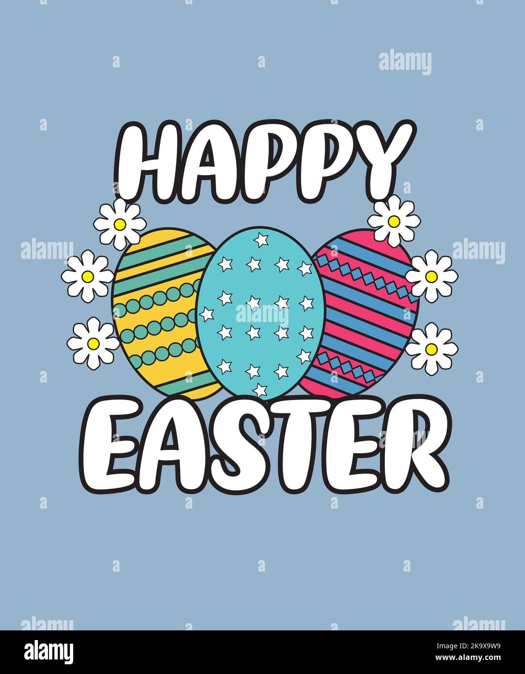 Happy easter cute cartoon calligraphy hi-res stock photography and ...