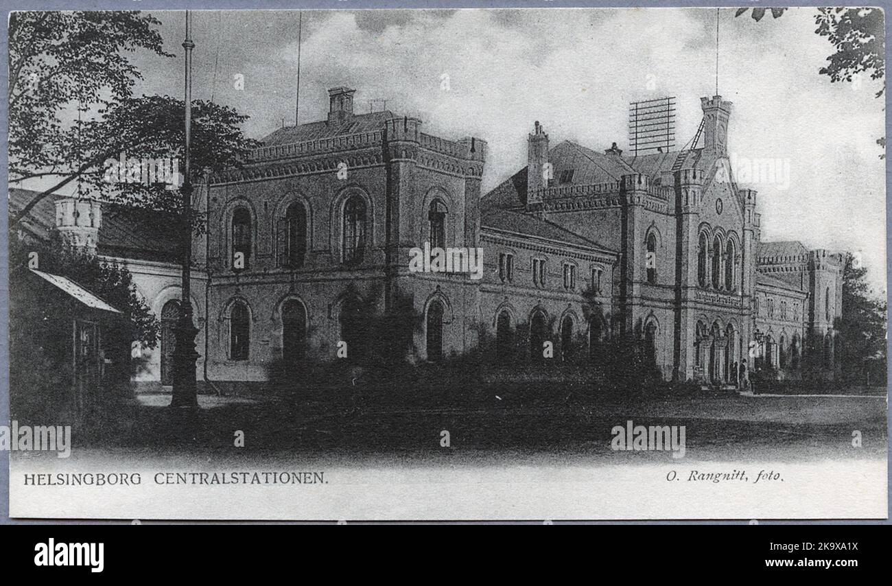 Helsingborg station house Stock Photo - Alamy