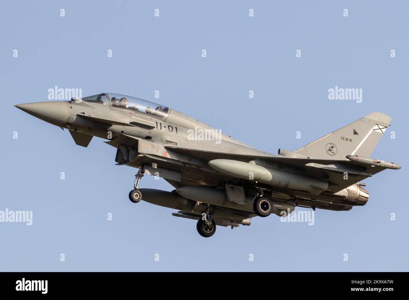 Spanish Eurofighter Typhoons returning to Gando Air Base after a ...