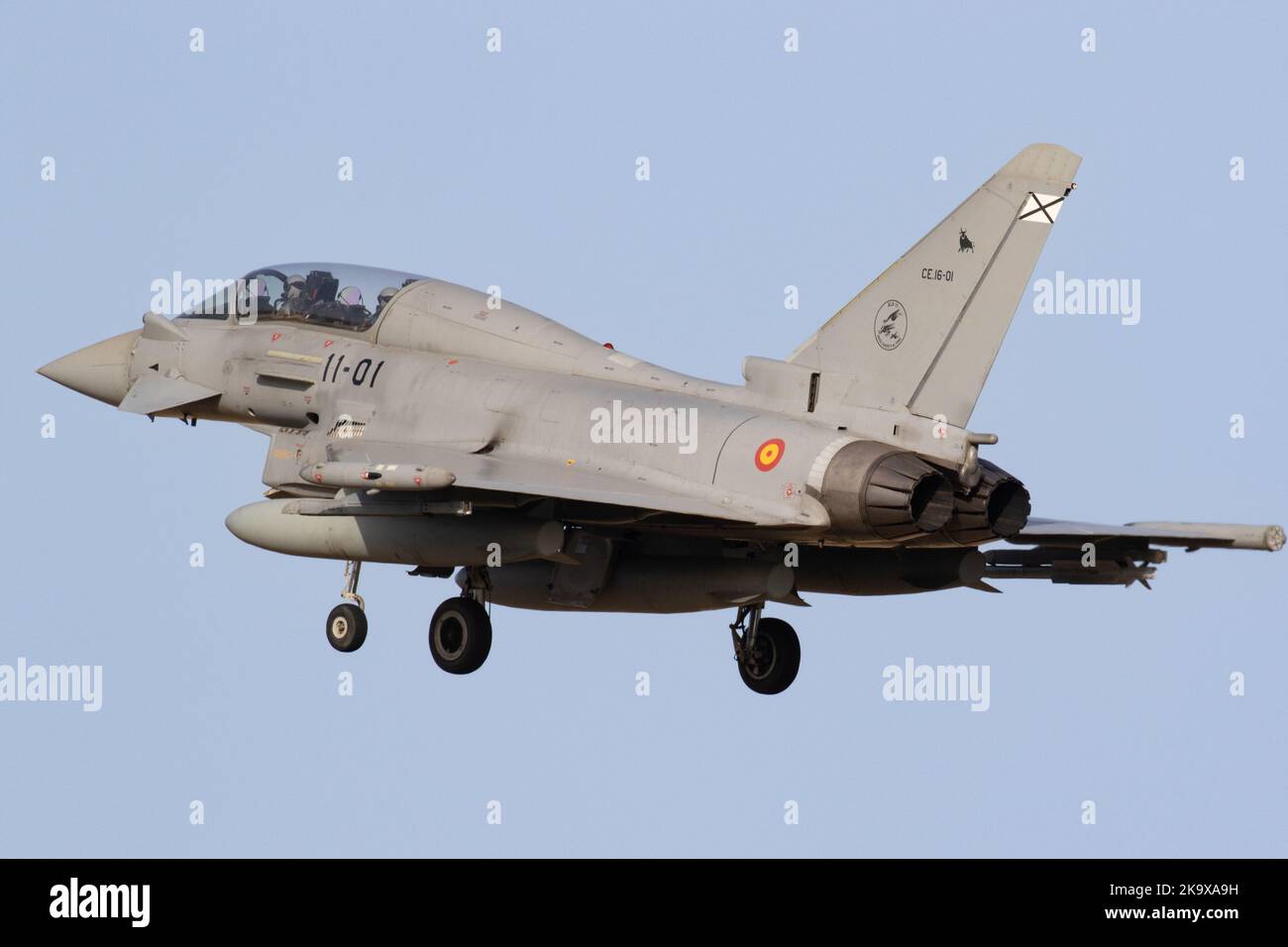 Spanish Eurofighter Typhoons returning to Gando Air Base after a ...