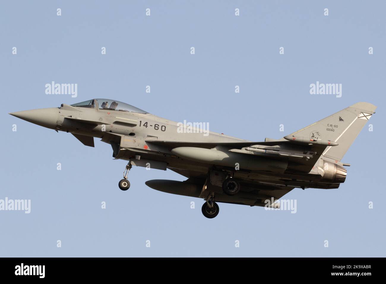 Spanish Air Force Eurofighter Typhoon coming in to land at Gando Air ...