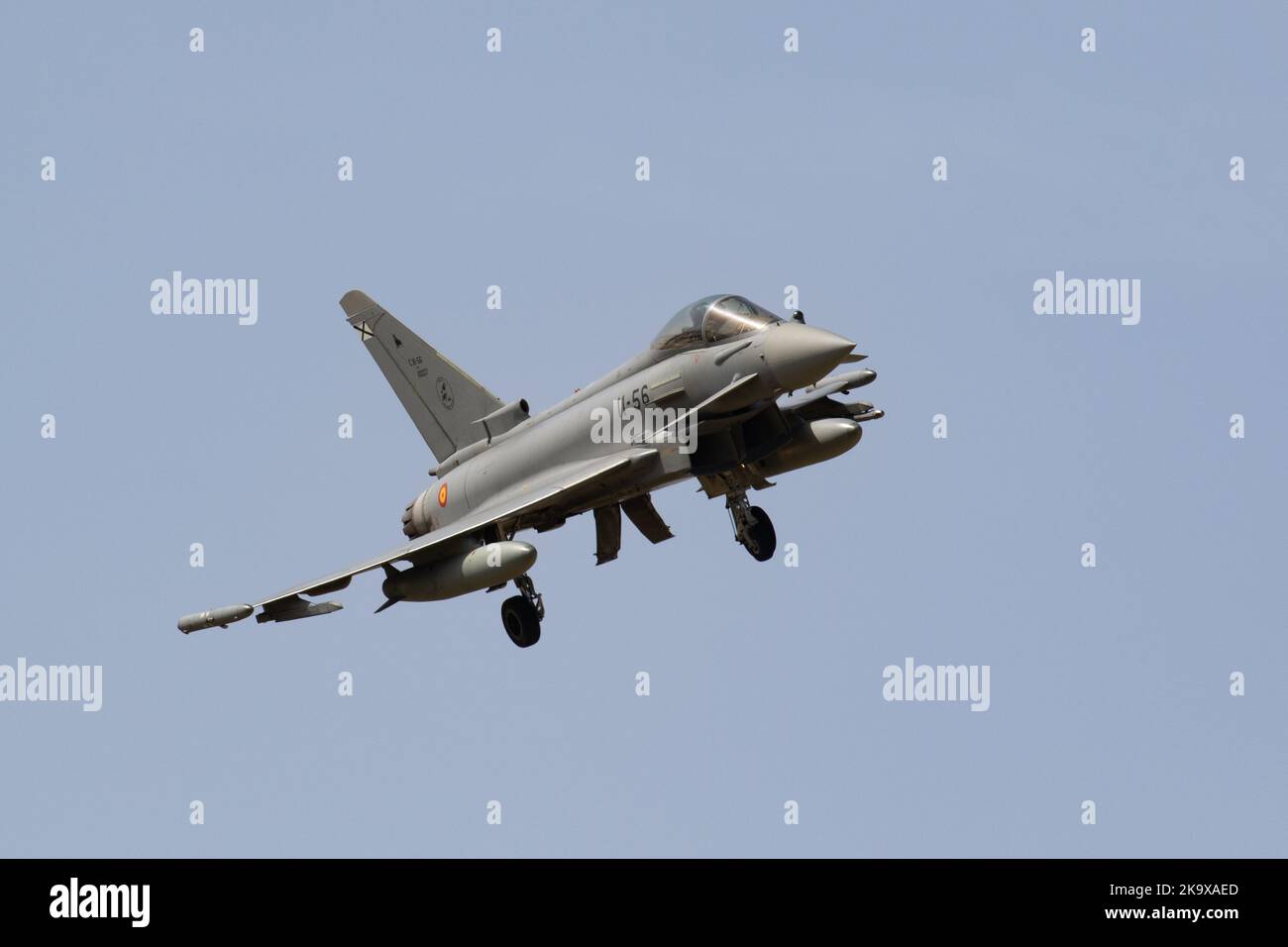 Spanish Eurofighter Typhoons returning to Gando Air Base after a ...