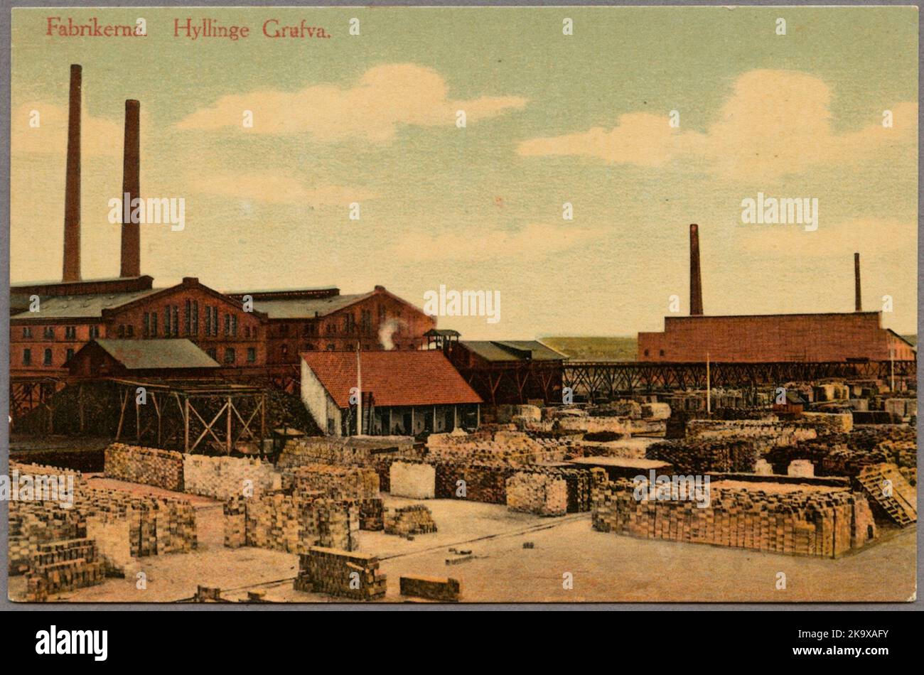 Factory buildings at the tribute mine. Colored photo Stock Photo - Alamy