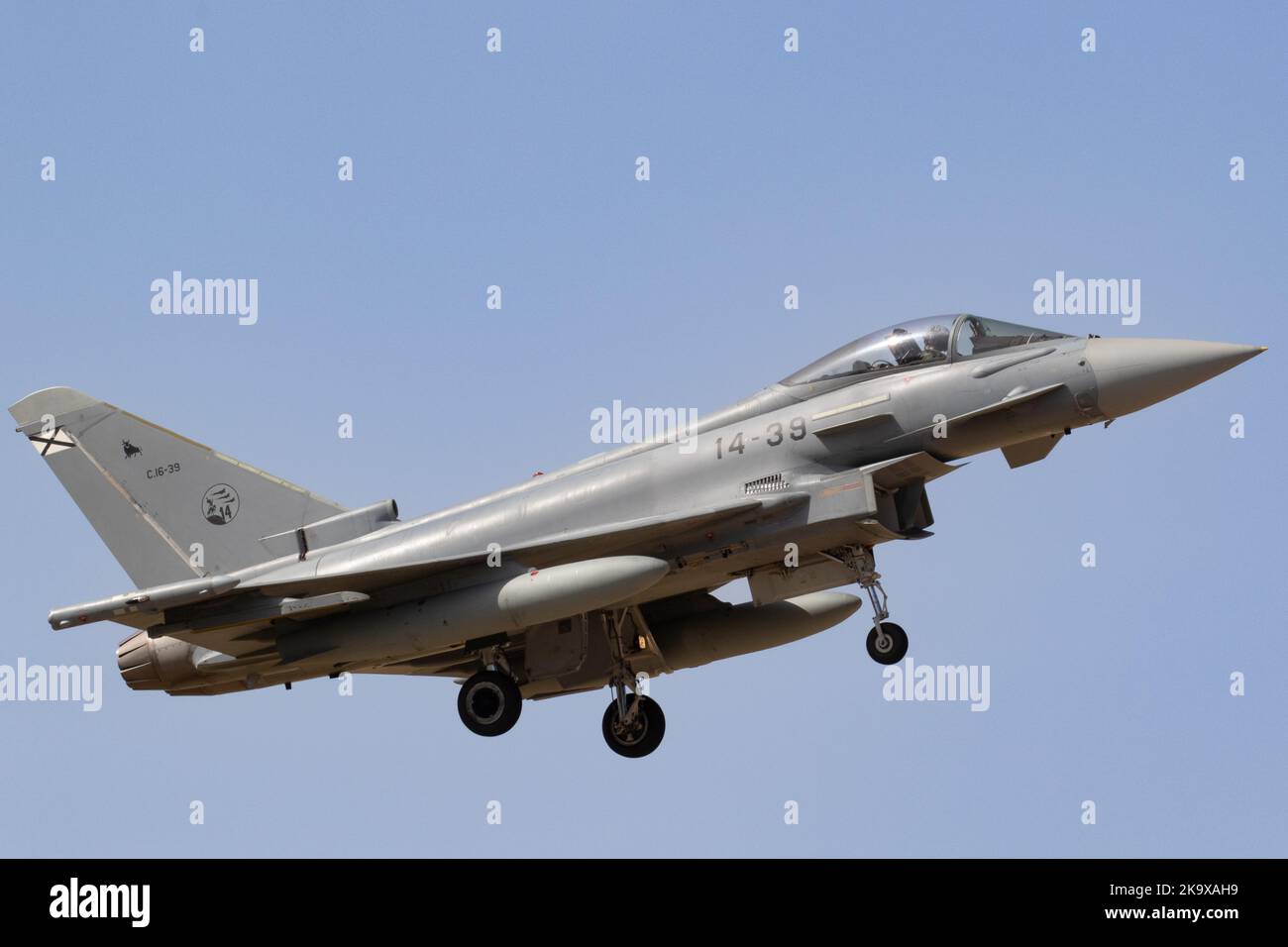 Spanish Air Force Eurofighter Typhoon coming in to land at Gando Air ...