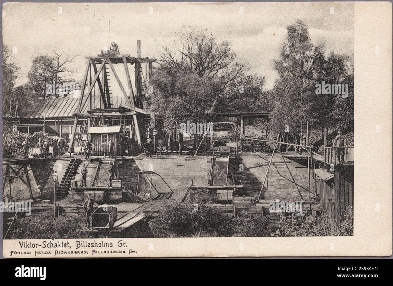 Shaft Viktor, Billesholm's mine Stock Photo - Alamy