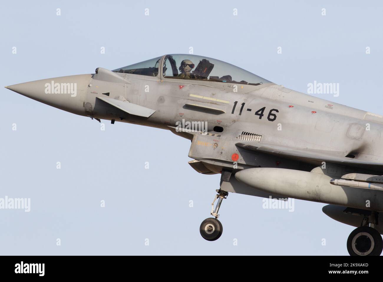 Spanish Eurofighter Typhoons returning to Gando Air Base after a ...
