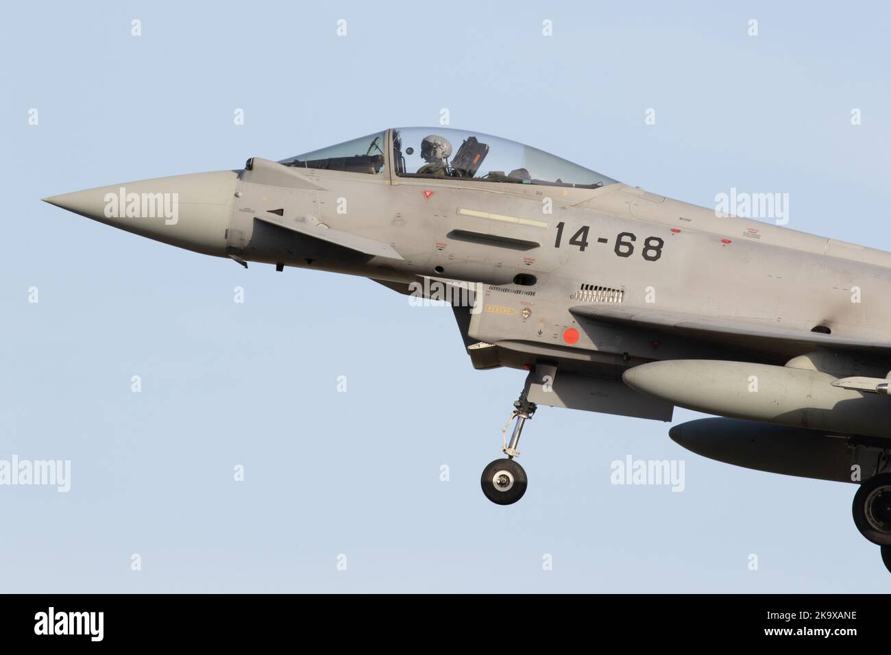 Spanish Air Force Eurofighter Typhoon coming in to land at Gando Air ...