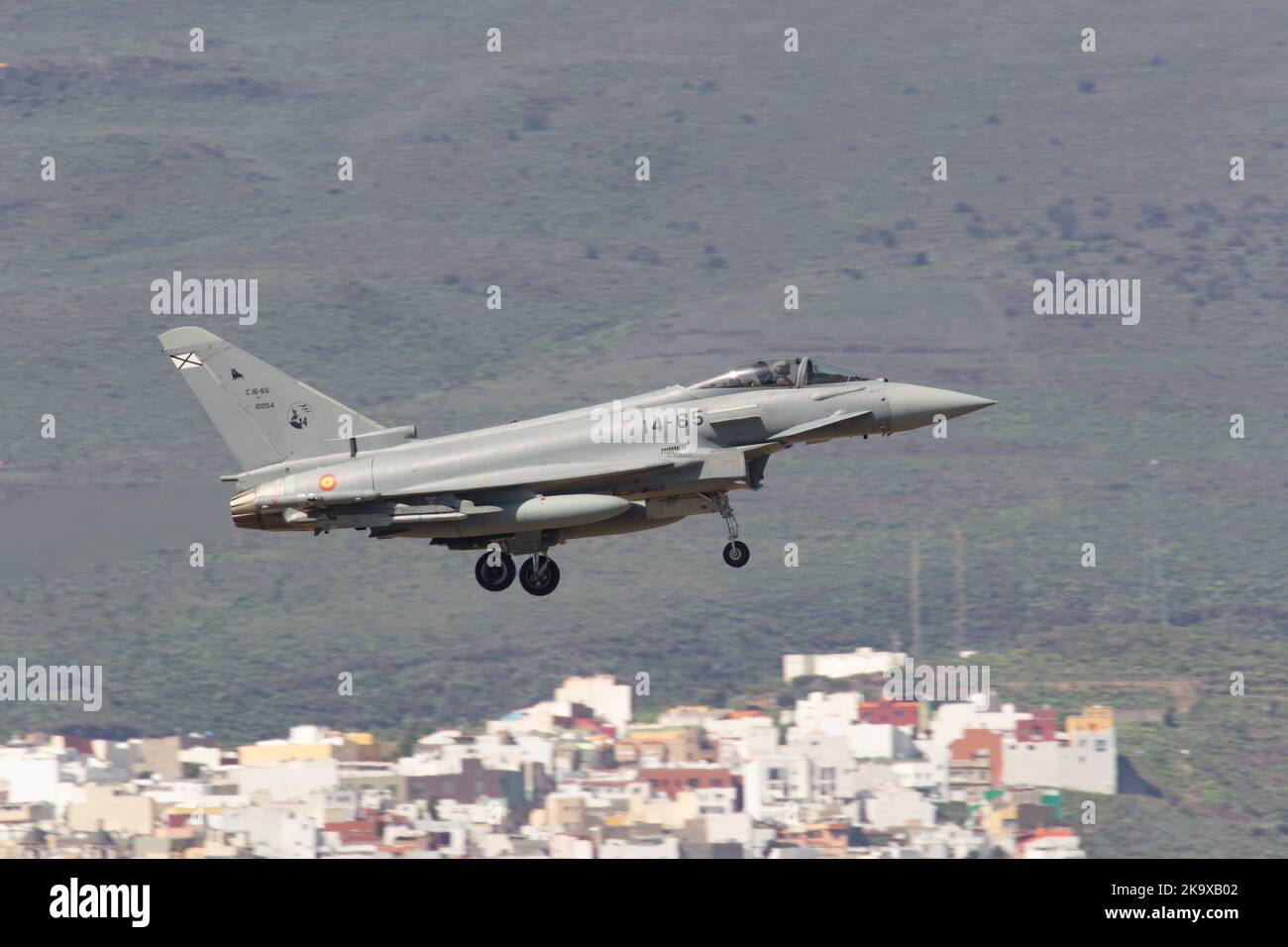 Spanish Air Force Eurofighter coming in to land during the SIRIO 22 ...