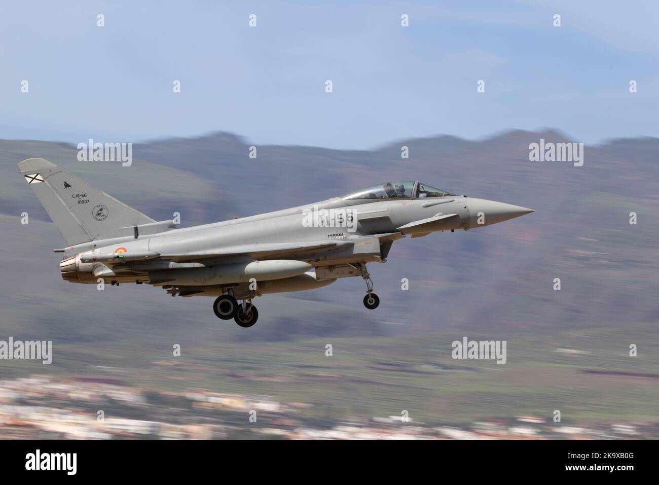 Spanish Eurofighter Typhoons returning to Gando Air Base after a ...